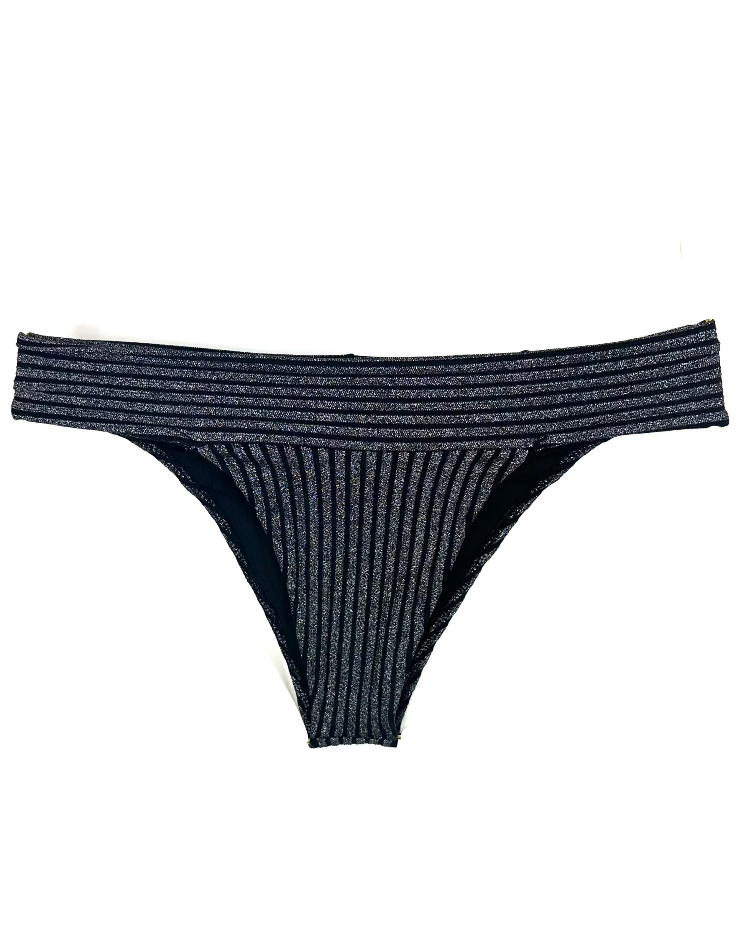 Black Metallic Cheeky Bikini Bottom - XS, XL, XXL, XXXL – The Fashion ...
