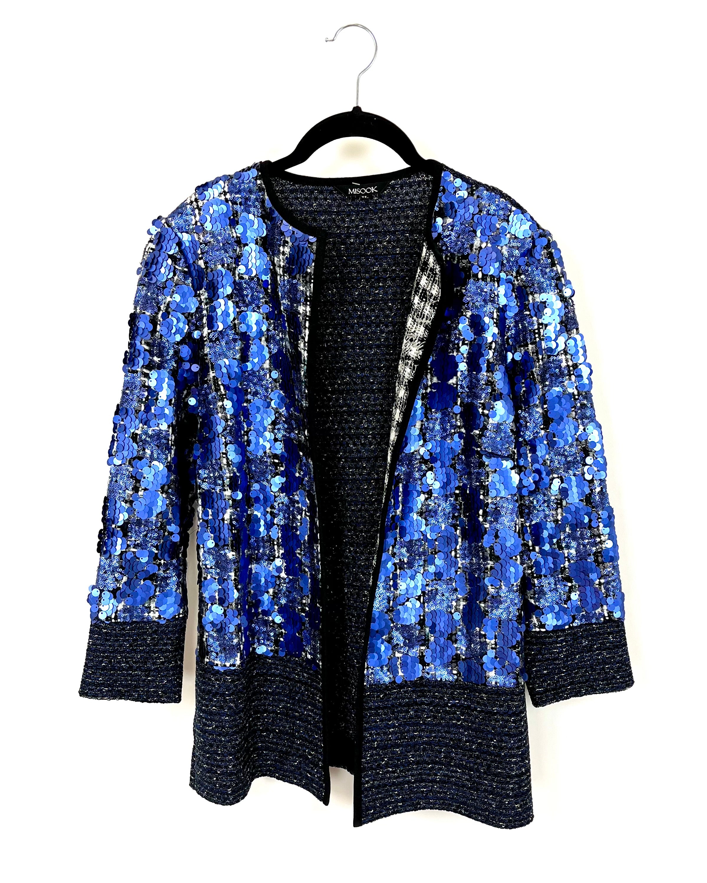 Blue Sequin Jacket - Size 2-4 – The Fashion Foundation