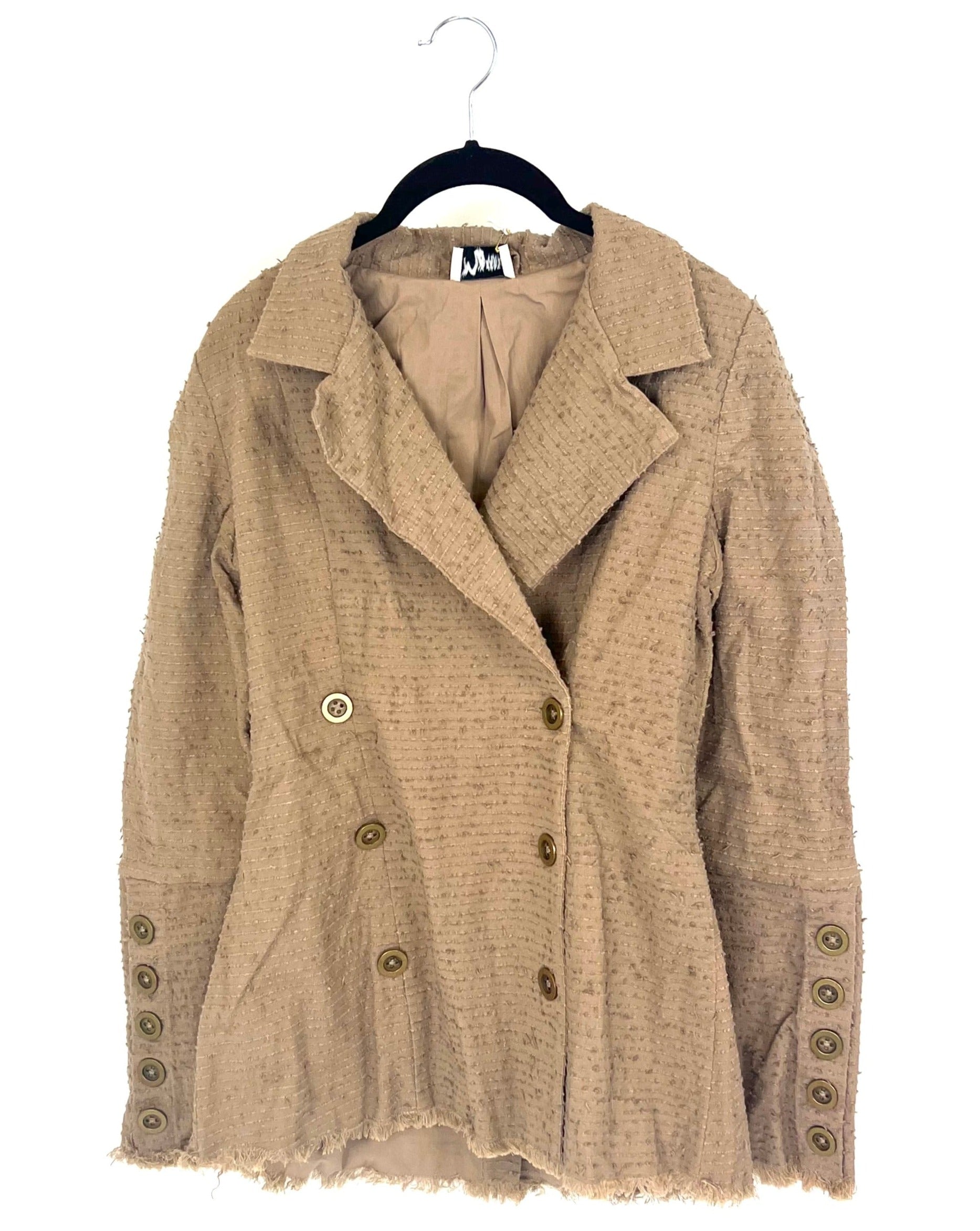 Light Brown Tweed Blazer Jacket - Small – The Fashion Foundation