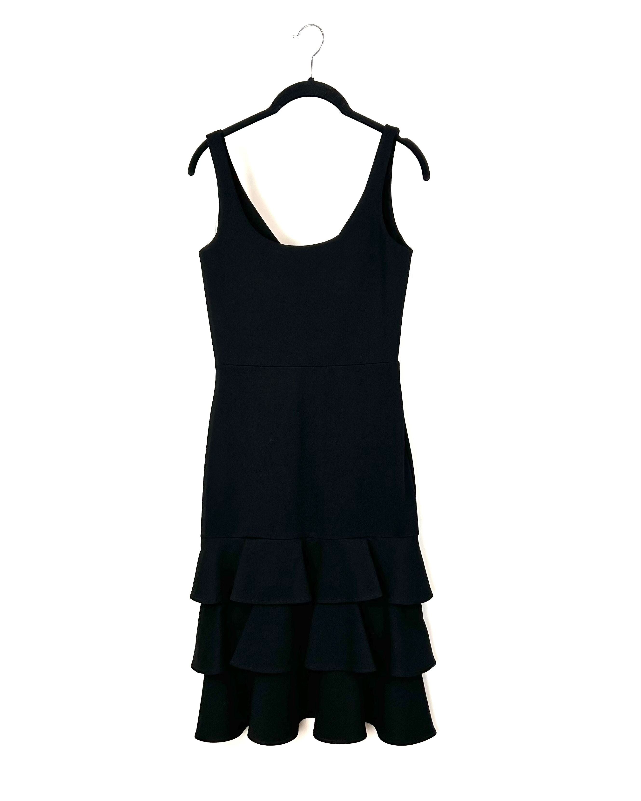 Black Ruffle Hem Dress - Size 4/6 – The Fashion Foundation