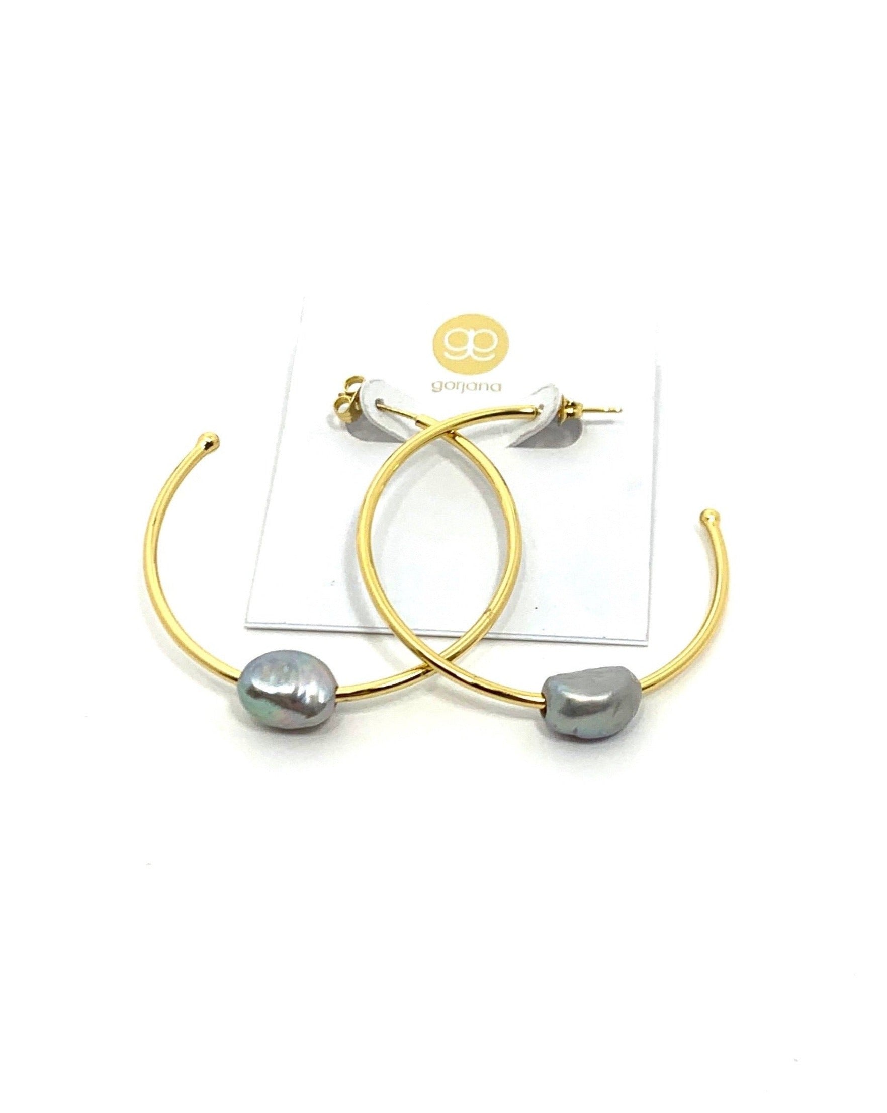 Gold Stone Hoops – The Fashion Foundation
