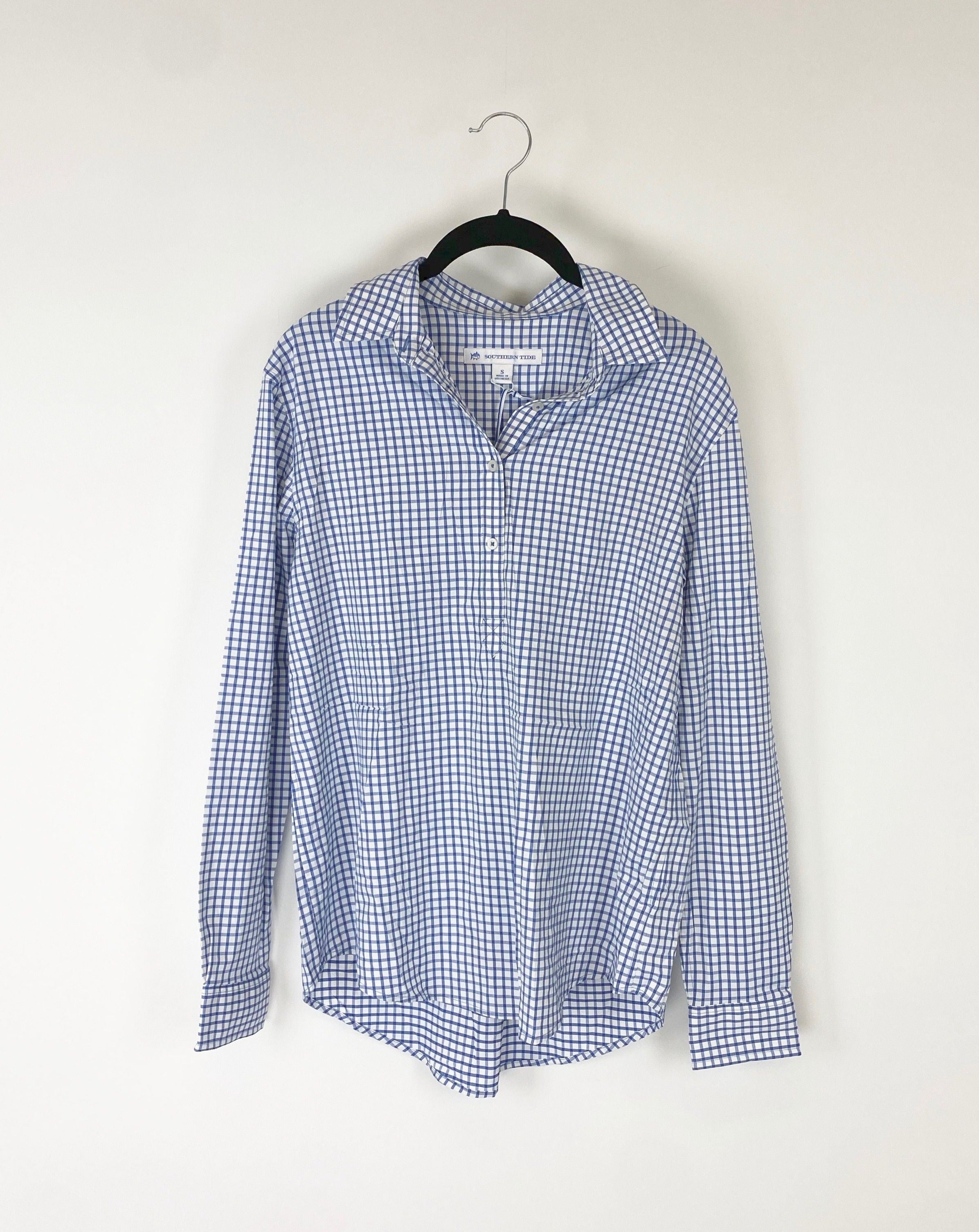Blue And White Checkered Flannel - Small – The Fashion Foundation